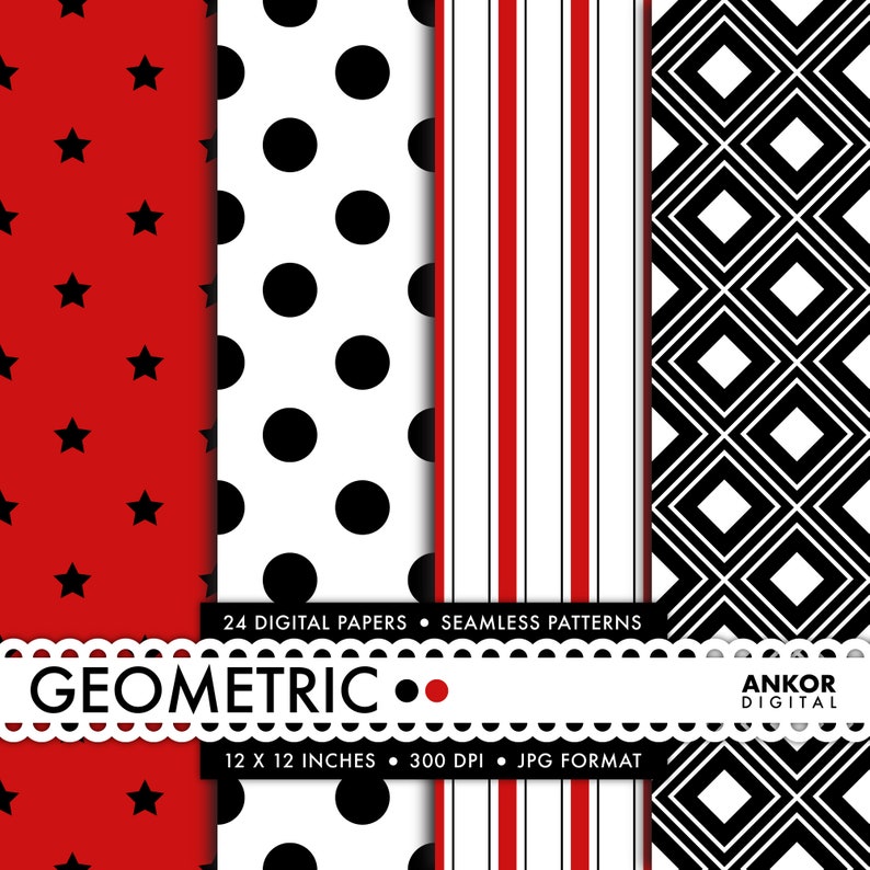 Printable Digital Paper Seamless Pattern Geometric Chevron | Etsy