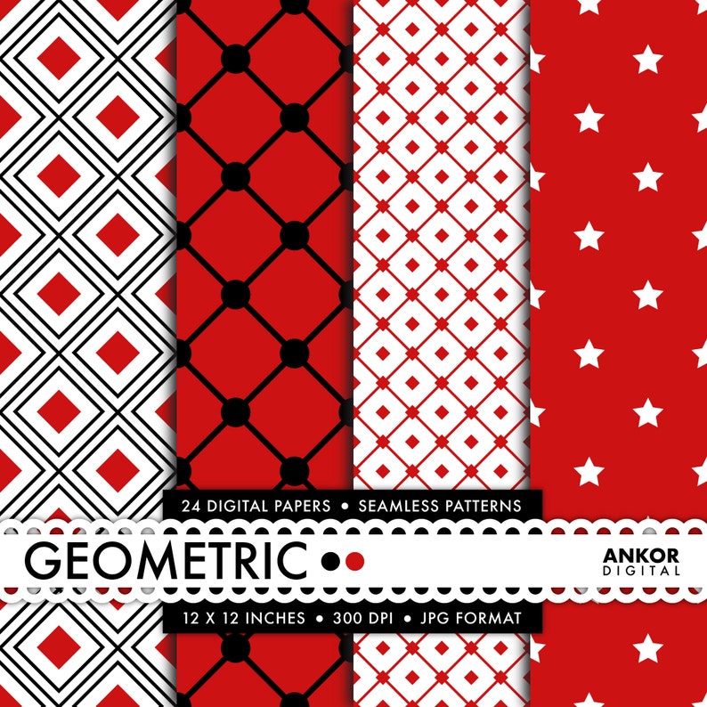 Printable Digital Paper Seamless Pattern Geometric Chevron | Etsy