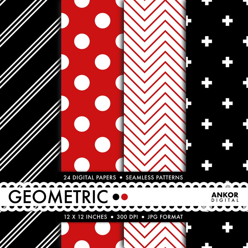 Printable Digital Paper Seamless Pattern Geometric Chevron | Etsy