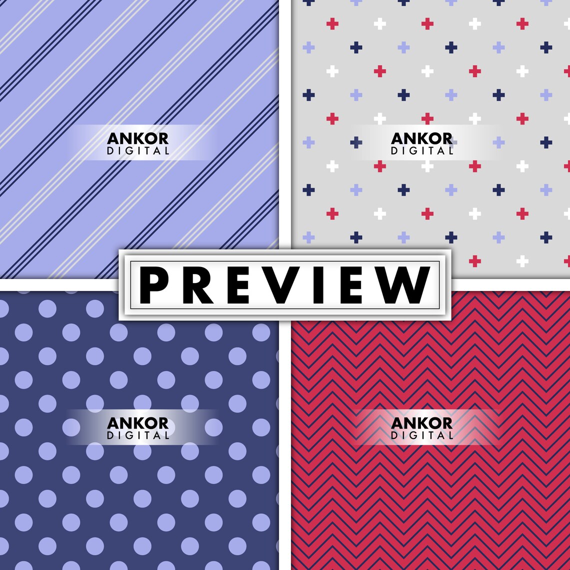 Printable Digital Paper Seamless Pattern Geometric Chevron | Etsy