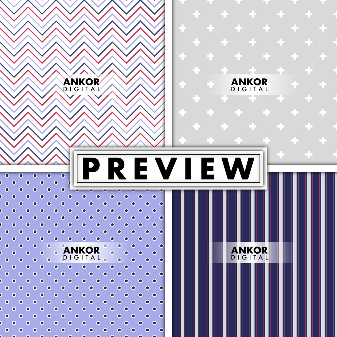 Printable Digital Paper Seamless Pattern Geometric Chevron | Etsy