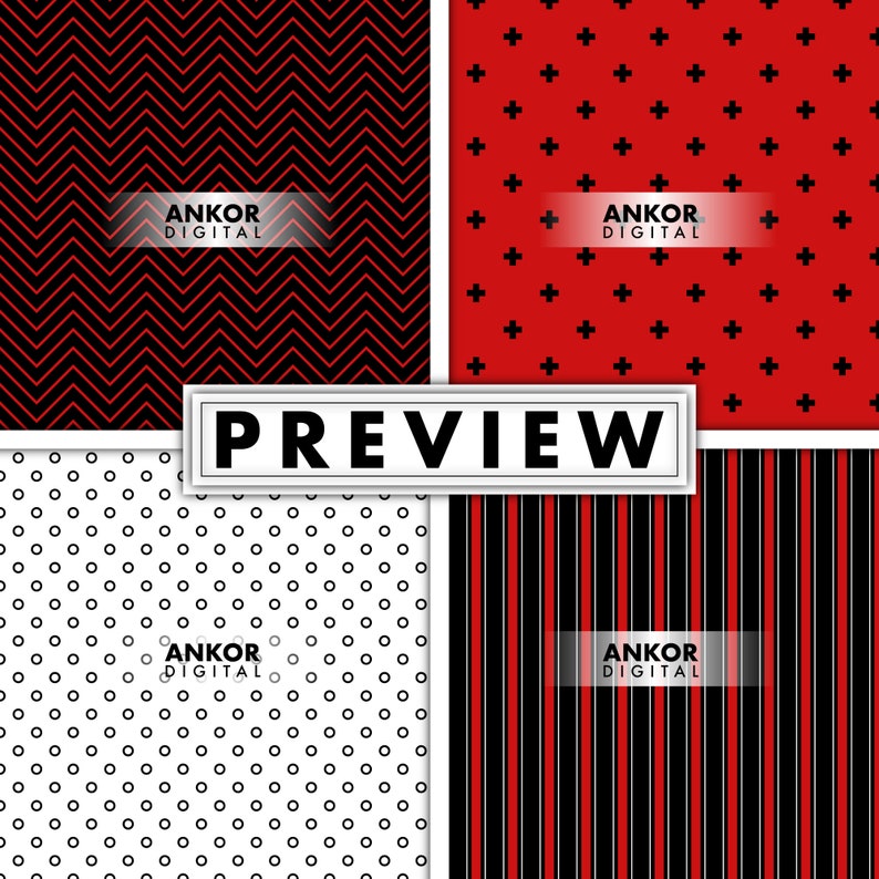 Printable Digital Paper, Seamless Pattern Geometric Chevron Polka Dots ...