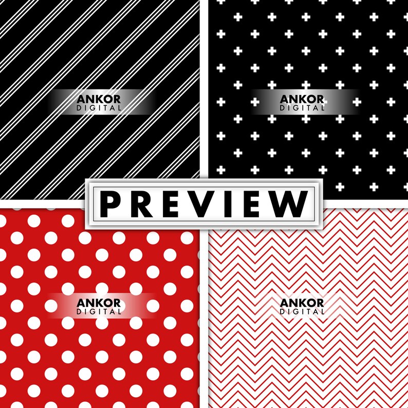Printable Digital Paper, Seamless Pattern Geometric Chevron Polka Dots ...