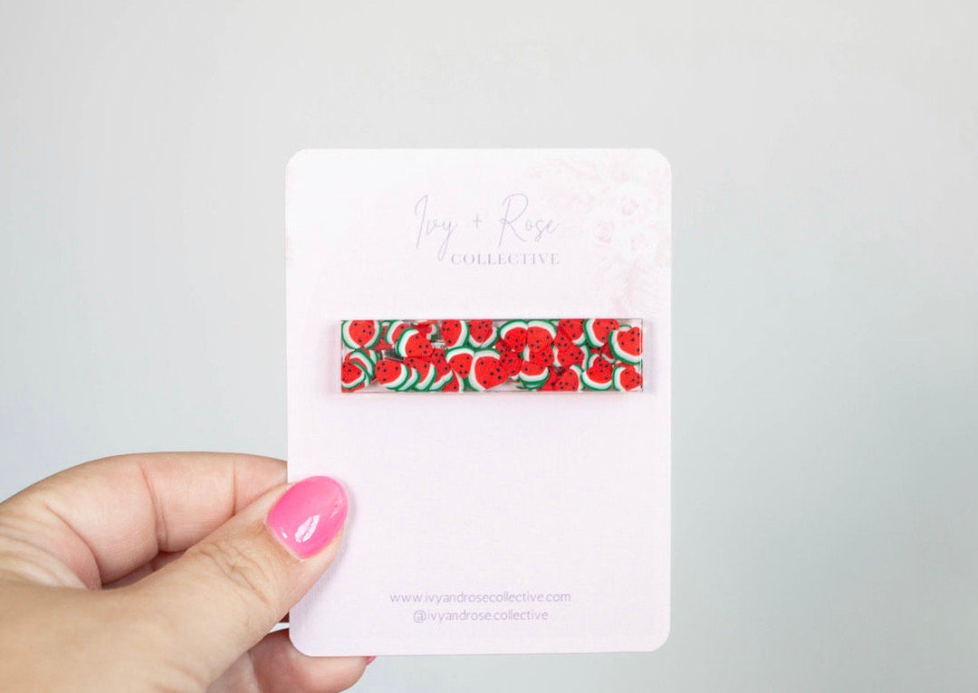 Handmade Trendy Resin Watermelon Hair Clip - Etsy
