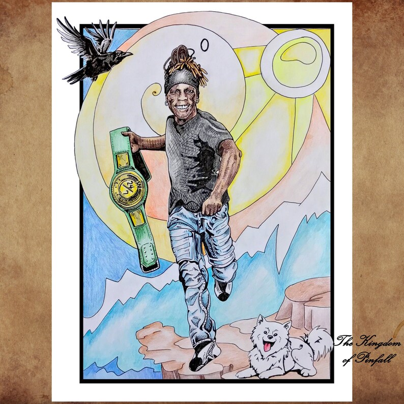 R-truth as the Fool Tarot Card - Mixed Media Art Print - India Ink and ...