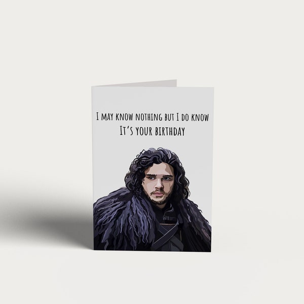 Game Thrones Birthday Card - Etsy UK