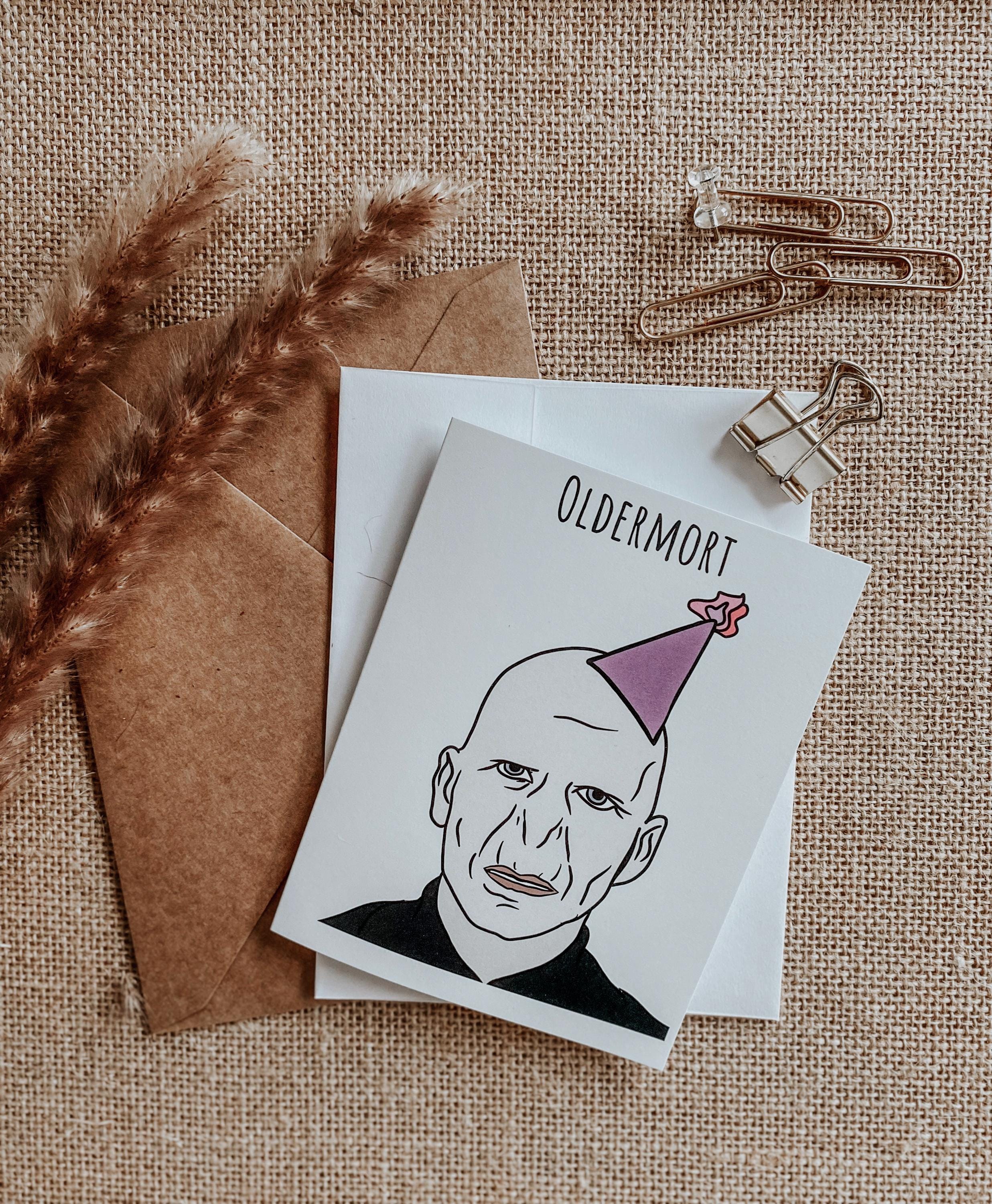 Oldermort, Harry Potter, Lord Voldemort, Birthday Card, Happy Birthday ...