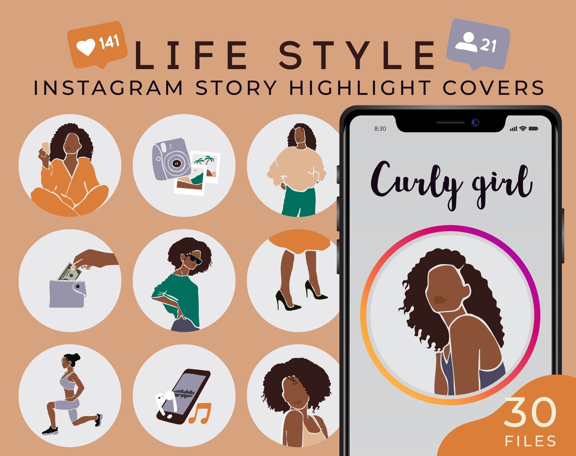 30 Lifestyle Instagram Highlight Covers Fashion IG Highlights Fashion ...