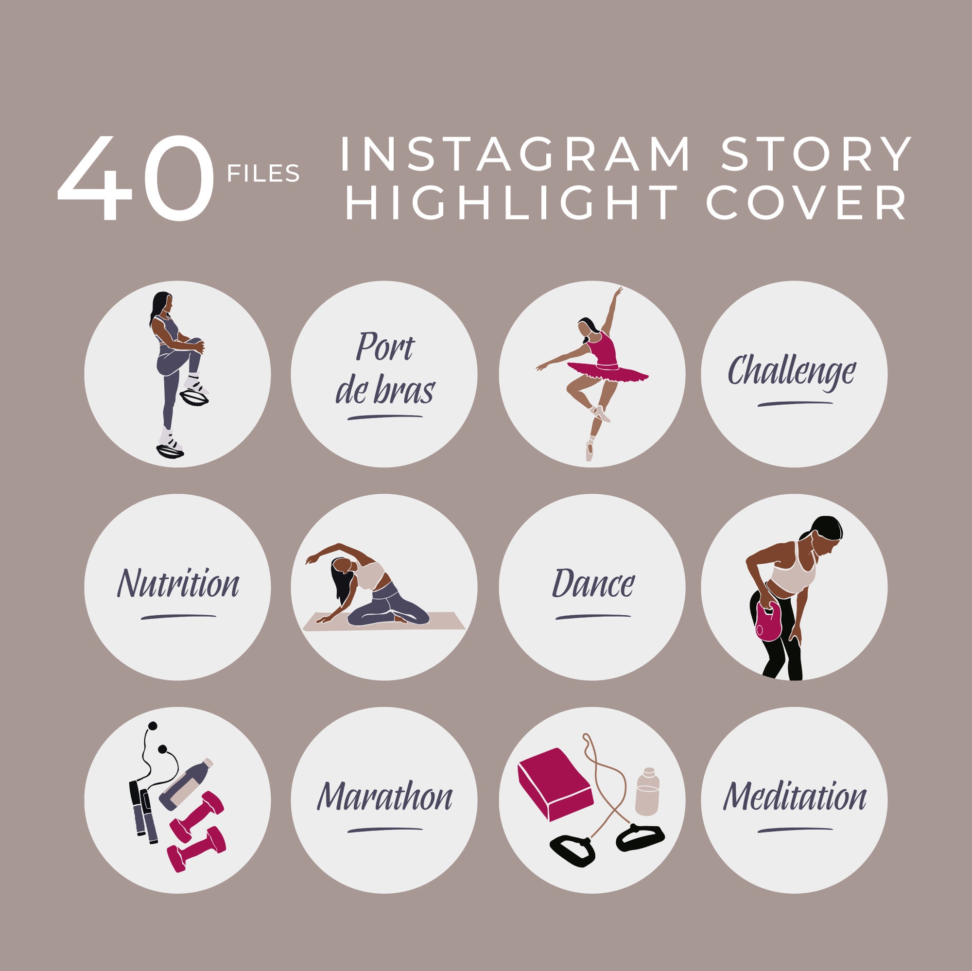 40 Fitness Instagram Highlights, Instagram Sport Icon, Yoga Instagram ...