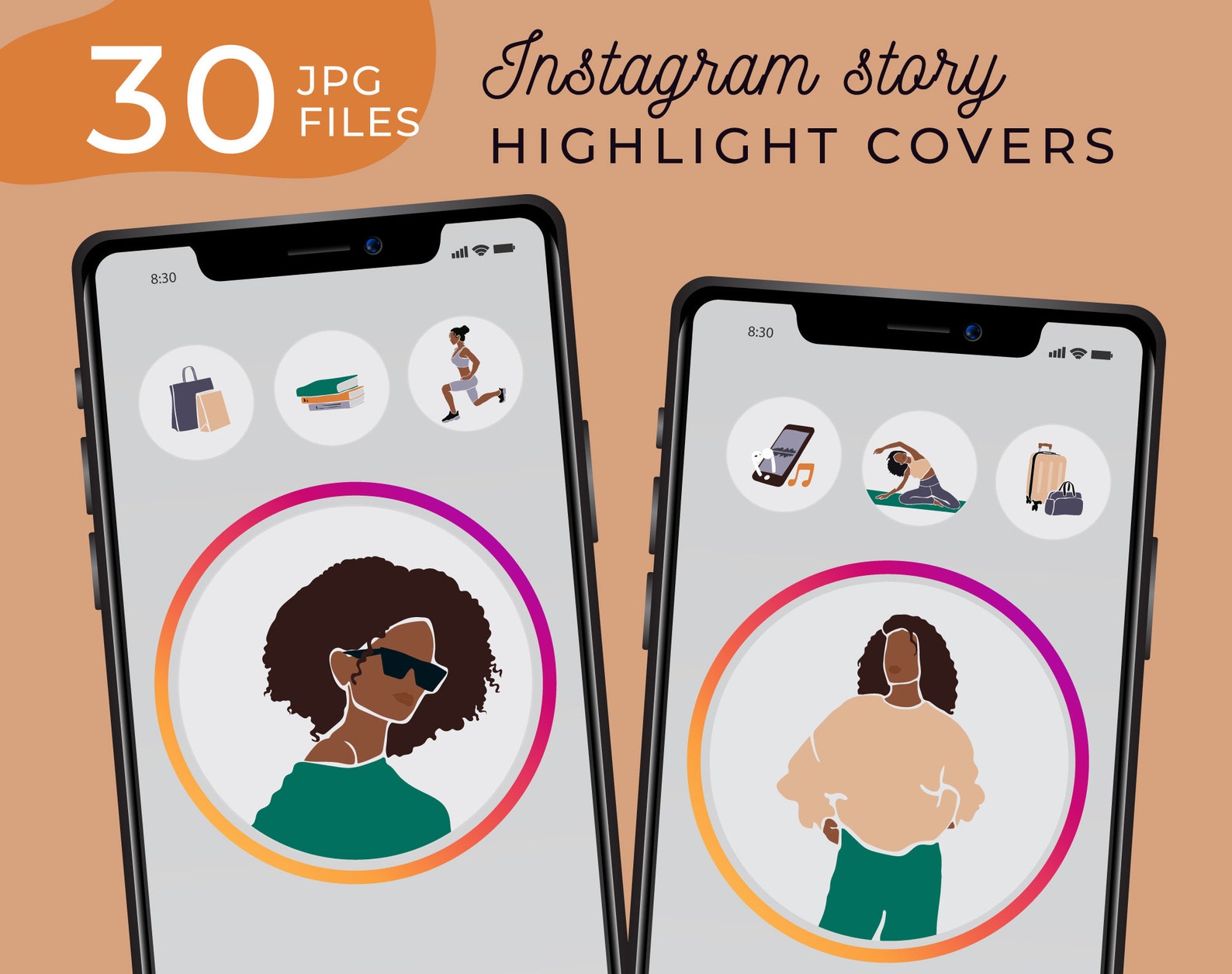 30 Lifestyle Instagram Highlight Covers Fashion IG - Etsy