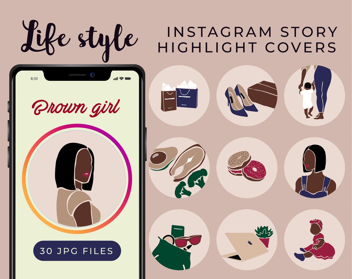 30 Black Girl IG Covers Instagram Highlight Covers - Etsy India