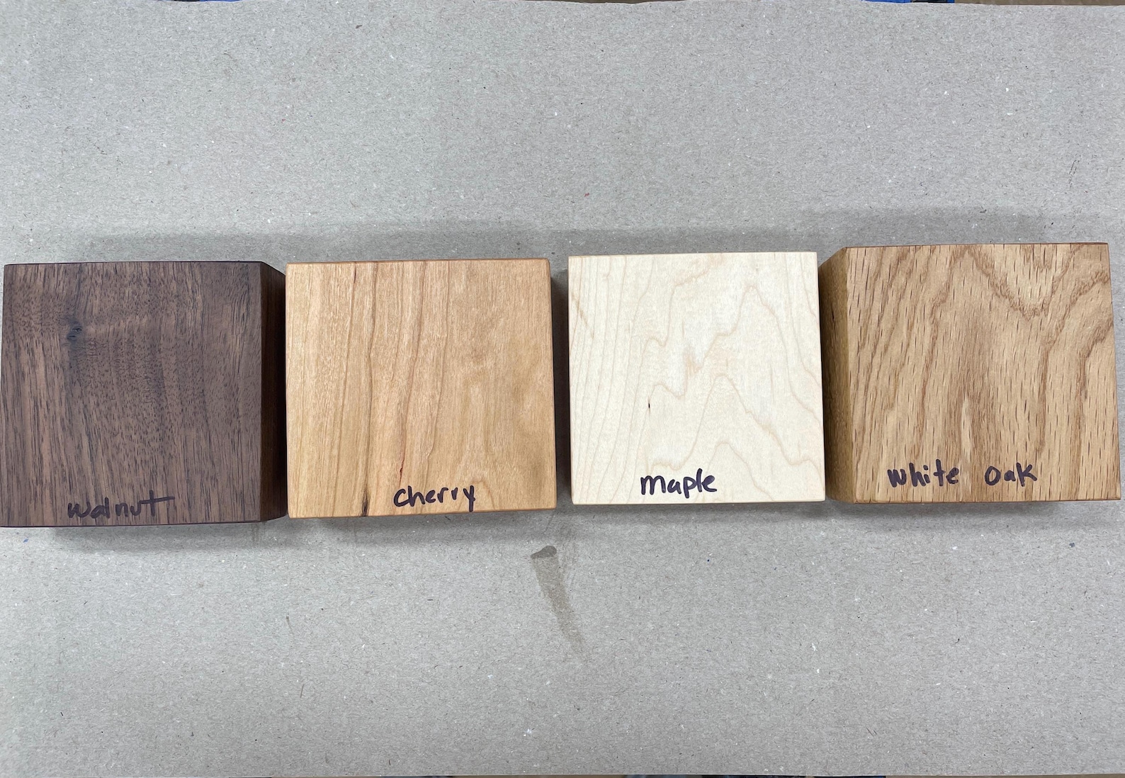 Hardwood Samples | White Oak | Cherry | Walnut | Maple - Etsy