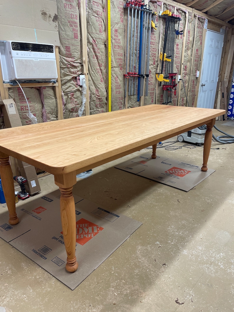 French Country Table | Hand Turned Legs | Solid Walnut | Solid White ...