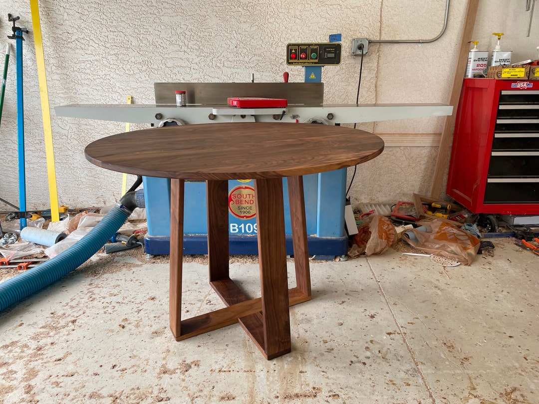Mid Century Round Table Modern Round Table Custom Round Table Walnut ...