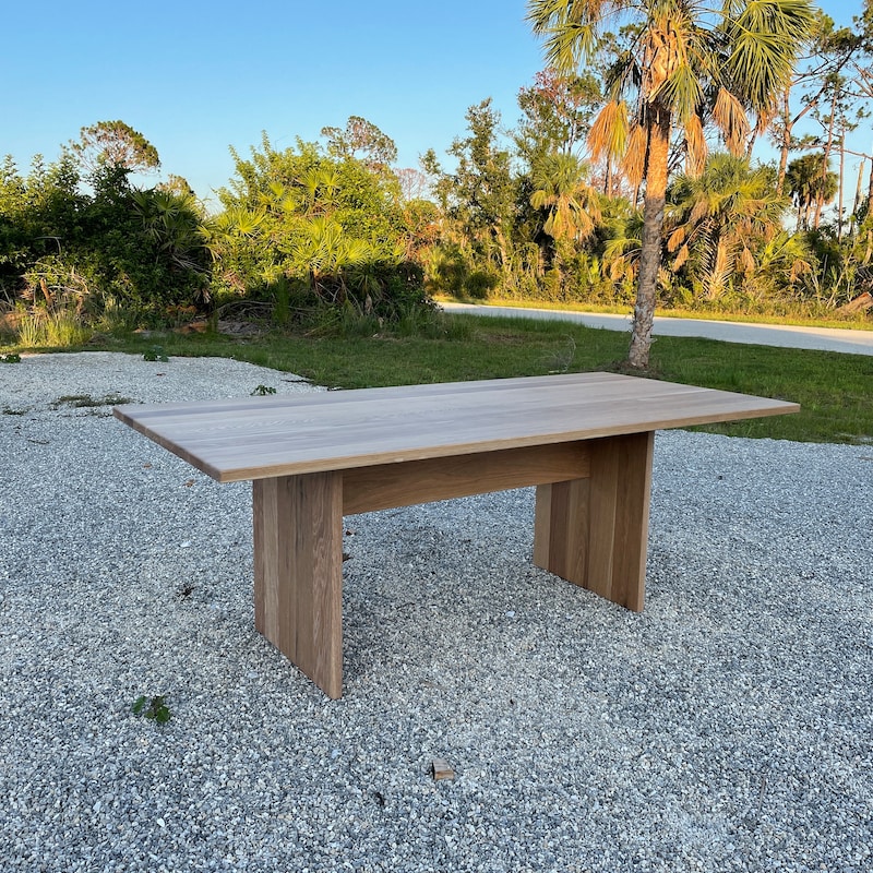 White Oak Dining Table - Etsy