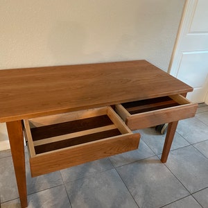 Shaker Style Desk Modern Desk Solid Cherry Desk Solid Walnut Desk Solid ...