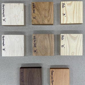 Hardwood Samples | White Oak | Cherry | Walnut | Ash | Maple - Etsy