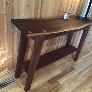 Solid Walnut Foyer Table | Console Table | Sofa Table | Hallway Table | White Oak | Live Edge ...