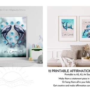 Affirmations for Kids, Ocean Art, Therapy Office Decor, Playroom Decor ...