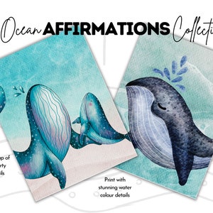 Affirmations for Kids, Ocean Art, Therapy Office Decor, Playroom Decor ...