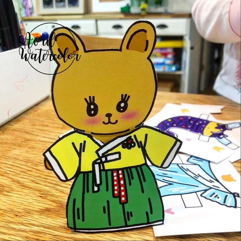 Hand-drawn Printable Paper Dolls for Kids, Digital Download Paper Dolls ...