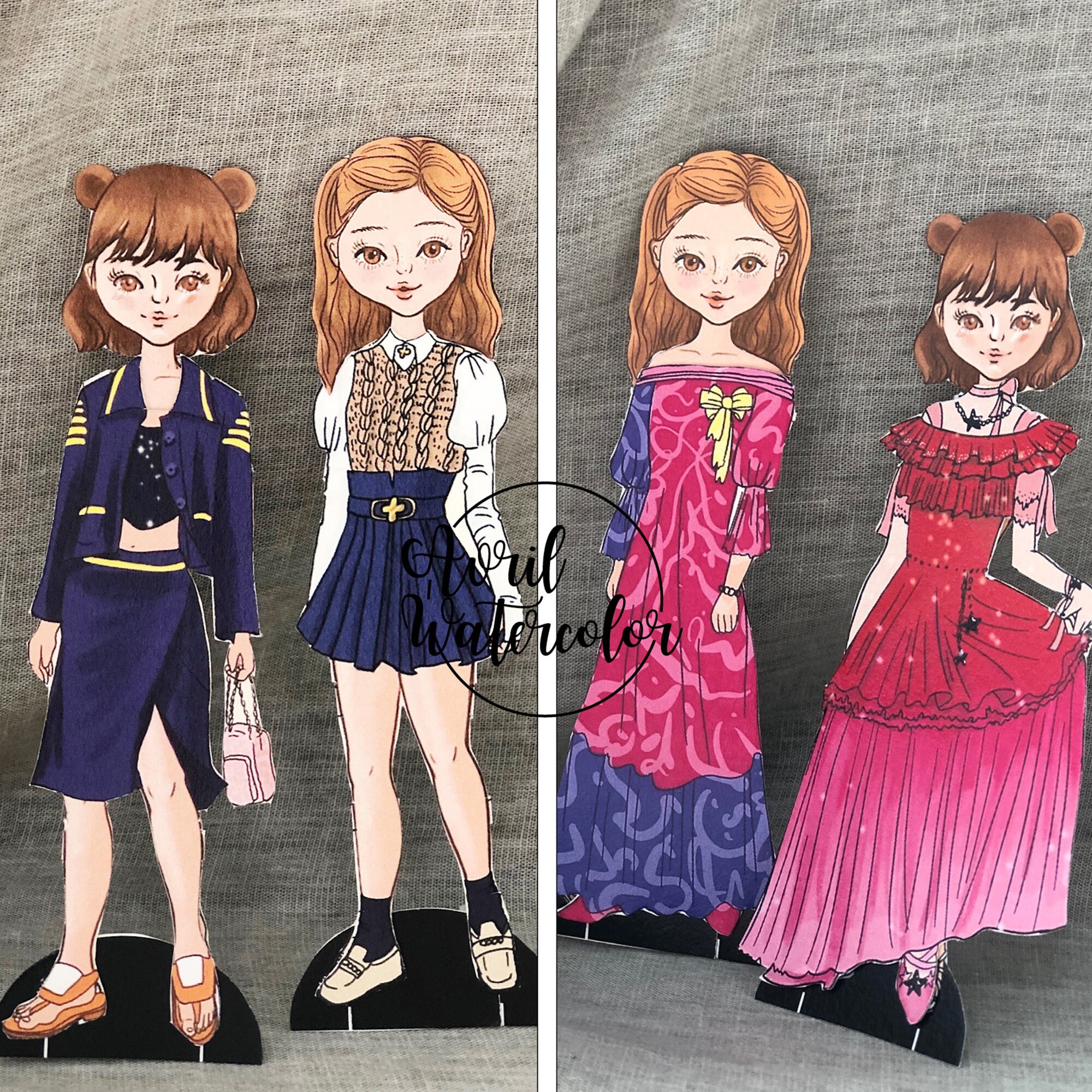 Printable Paper Dolls, Digital Download Paper Dolls, Paper Dolls ...