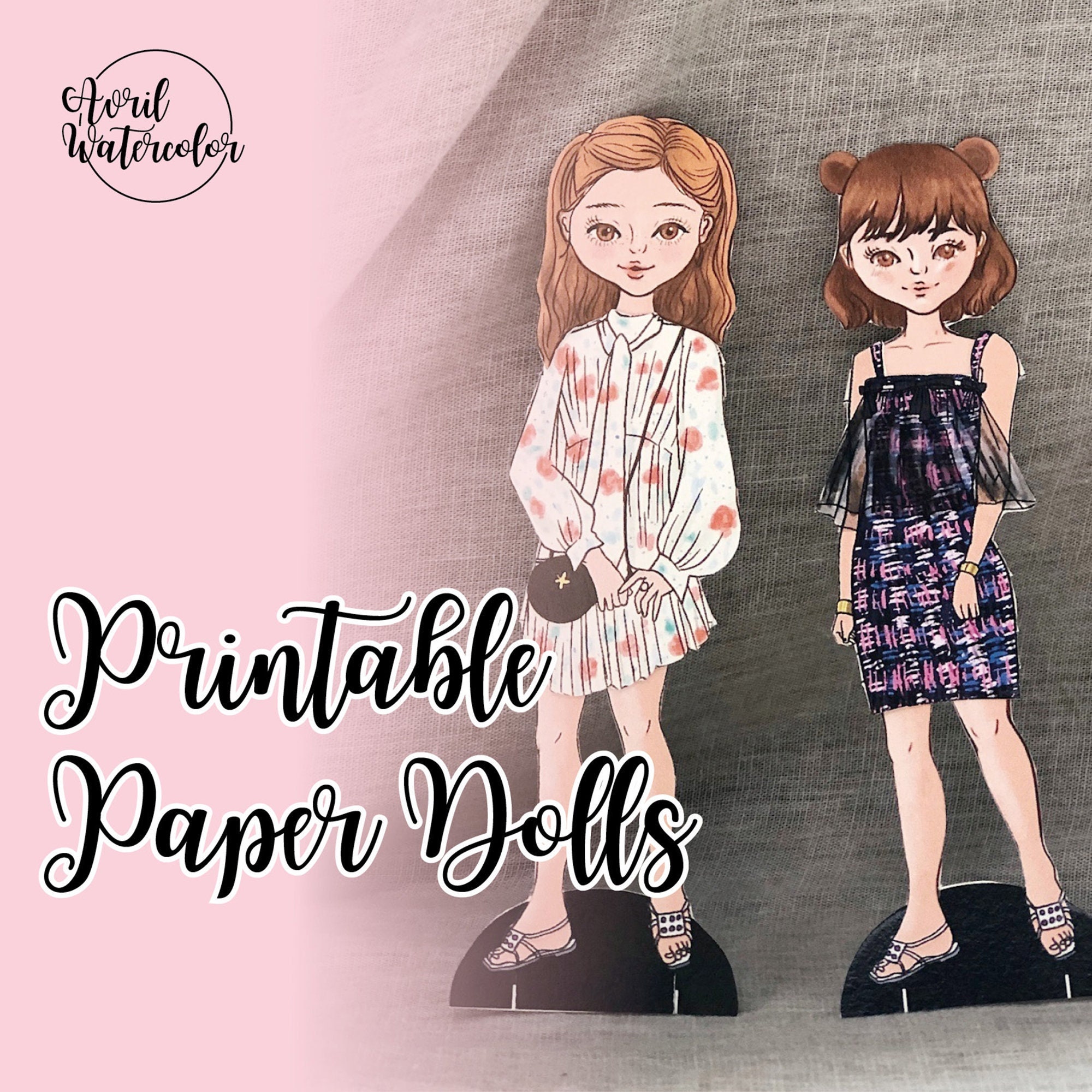 Printable Paper Dolls Digital Download Paper Dolls Paper - Etsy Israel