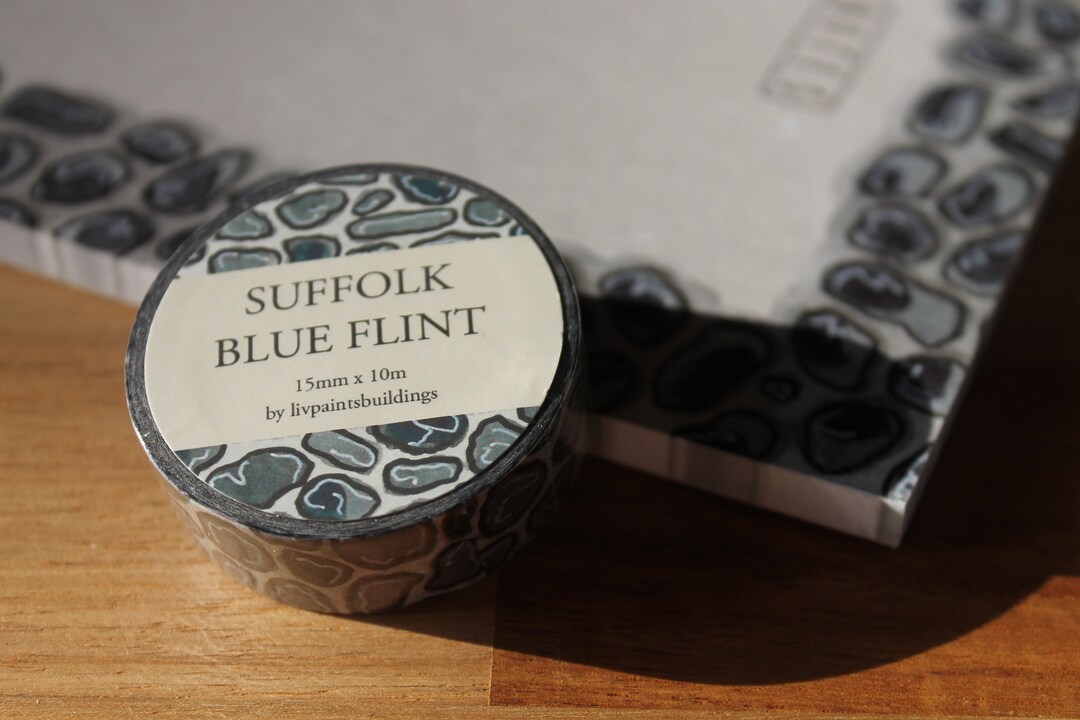 Suffolk Blue Flint Washi Tape | 10m X 15mm | Heritage Materials in ...