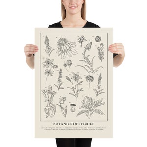 Botanics of Hyrule – Zelda Tears of the Kingdom Art Print: A5, A4 ...