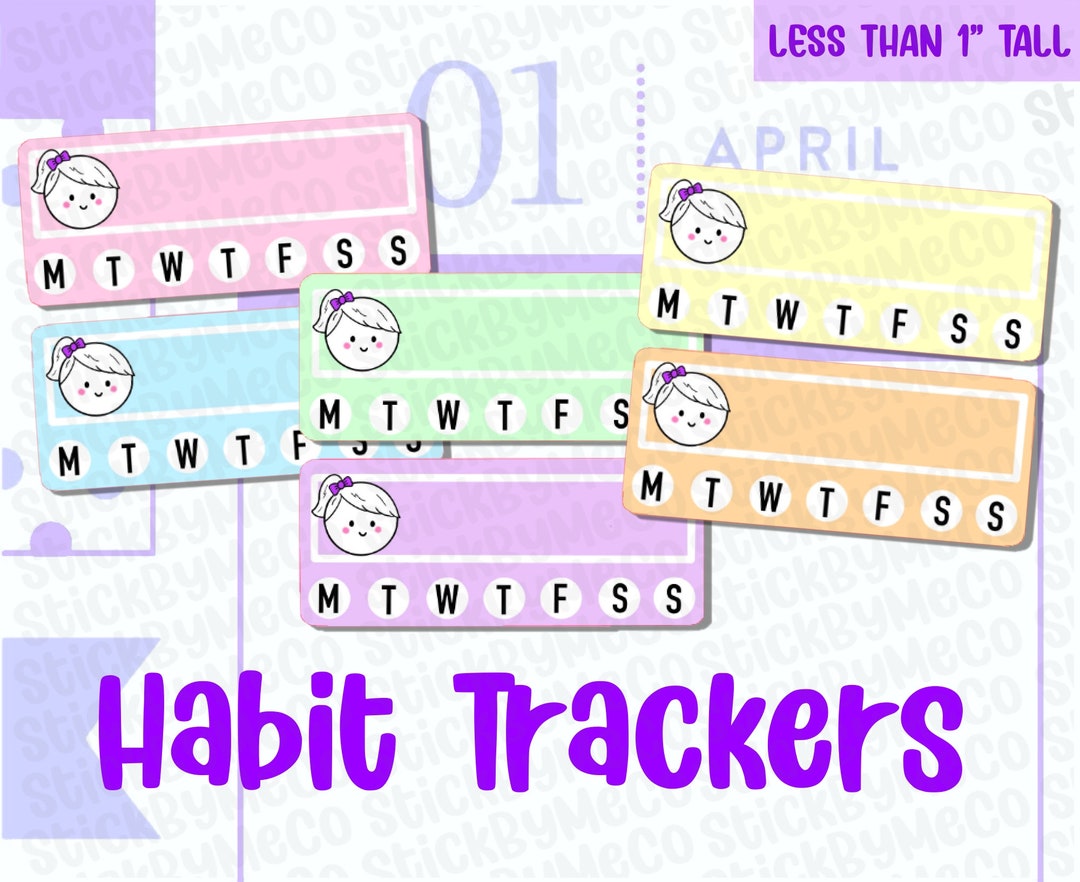 Tracker Planner Stickers, Habit Tracker Stickers, Weekly Stickers ...