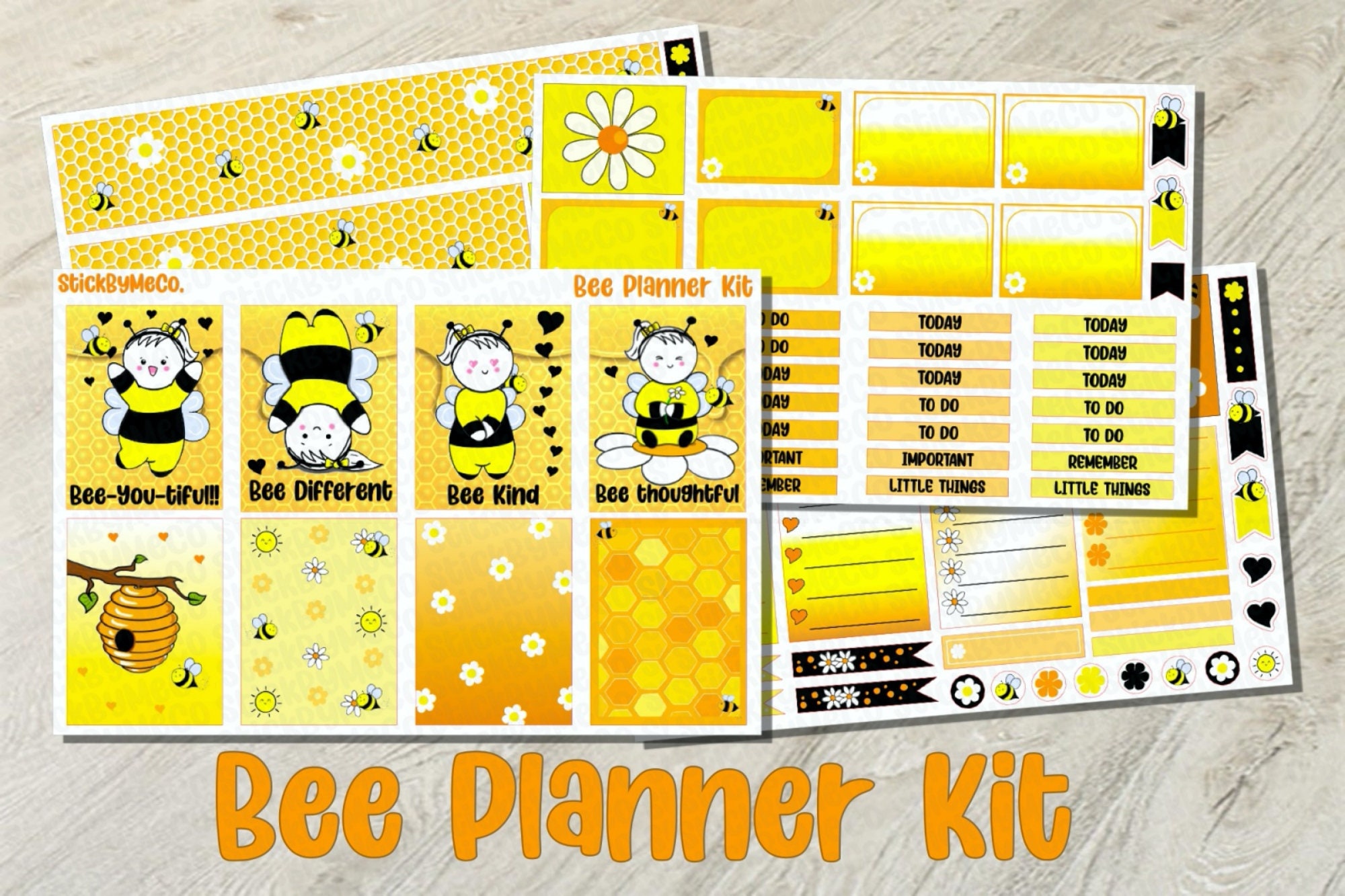 Bee Planner Kit Planner weekly kit Spring summer planner | Etsy