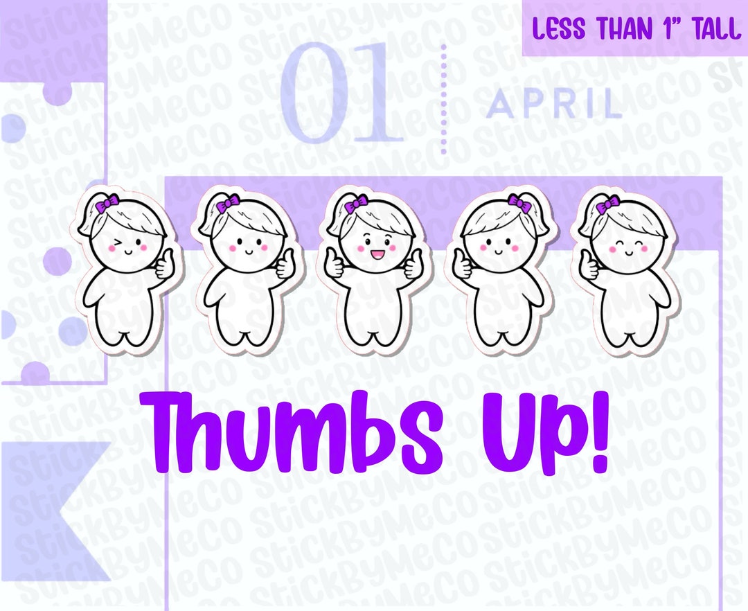 Thumbs up Planner Stickers, Well Done Sticker, Great Job Sticker ...