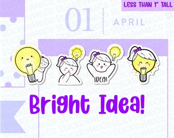 30 Cute Bright Idea/light Bulb/idea Planner Stickers - Etsy Canada