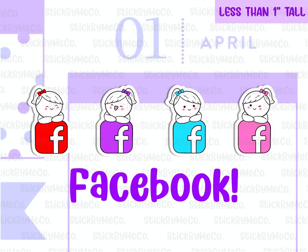 Facebook Planner Stickers, Facebook Icons, Facebook Tracker Stickers ...