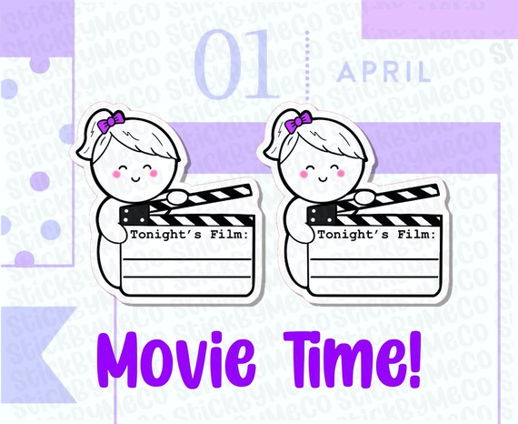 Movie Night Planner Sticker Film Planner Sticker Cinema - Etsy