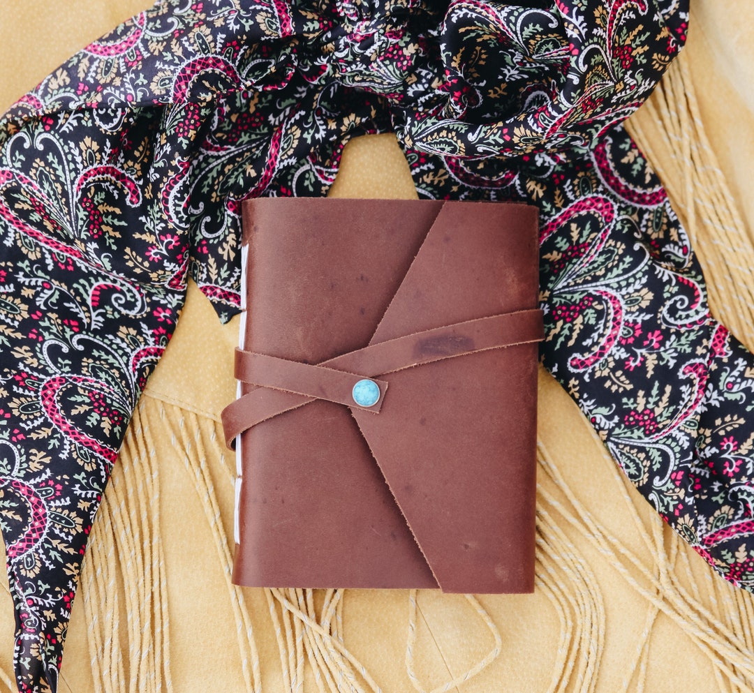 THE COWGAL SCRIBBLER, Small Leather Wrap Lined Journal, Leather ...