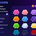 Roses Badges X12 | Twitch Subscriber Badges | Bit Badges | Discord ...