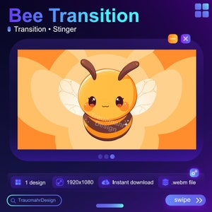 Chibi Bee Animated Transition | Stinger | Stream Animation | Overlay ...