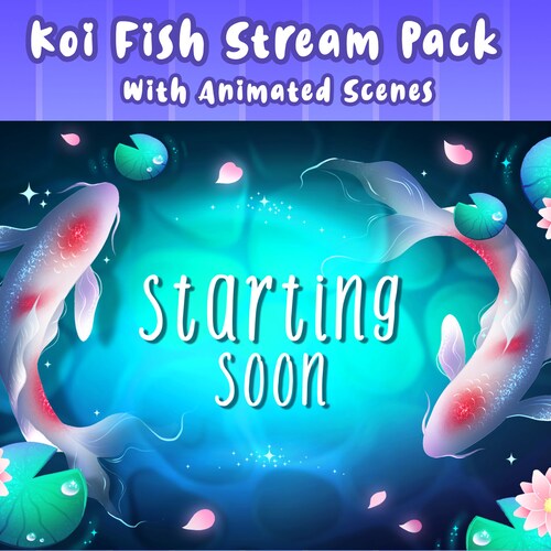 ANIMATED Shiny Koi Fish Stream Pack for Twitch 5 Animated - Etsy