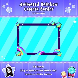 ANIMATED Rainbow Camera Border for Your Stream ! Twitch and Obs Stream ...