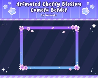 ANIMATED Pink Cherry Blossom Camera Border for Your Stream Twitch and ...