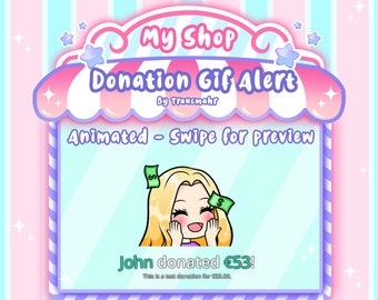 Animated Gif New Follower Alert of a Cute Chibi Blonde Hair | Etsy