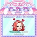 Animated Gif New Follower Alert of a Cute Chibi Red Hair Girl | Etsy