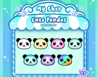 Cute Pandas Sub Badges for Twitch Twitch Sub & Bit Badges Panda Sub ...