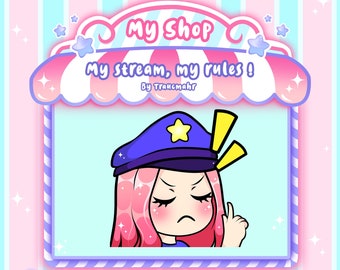Facepalm Chibi Pink Hair Girl Emote for Twitch Discord Mixer | Etsy