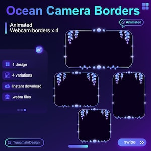Ocean Webcam Borders | Camera Borders | Overlay | Vtuber | Clam, Sea ...