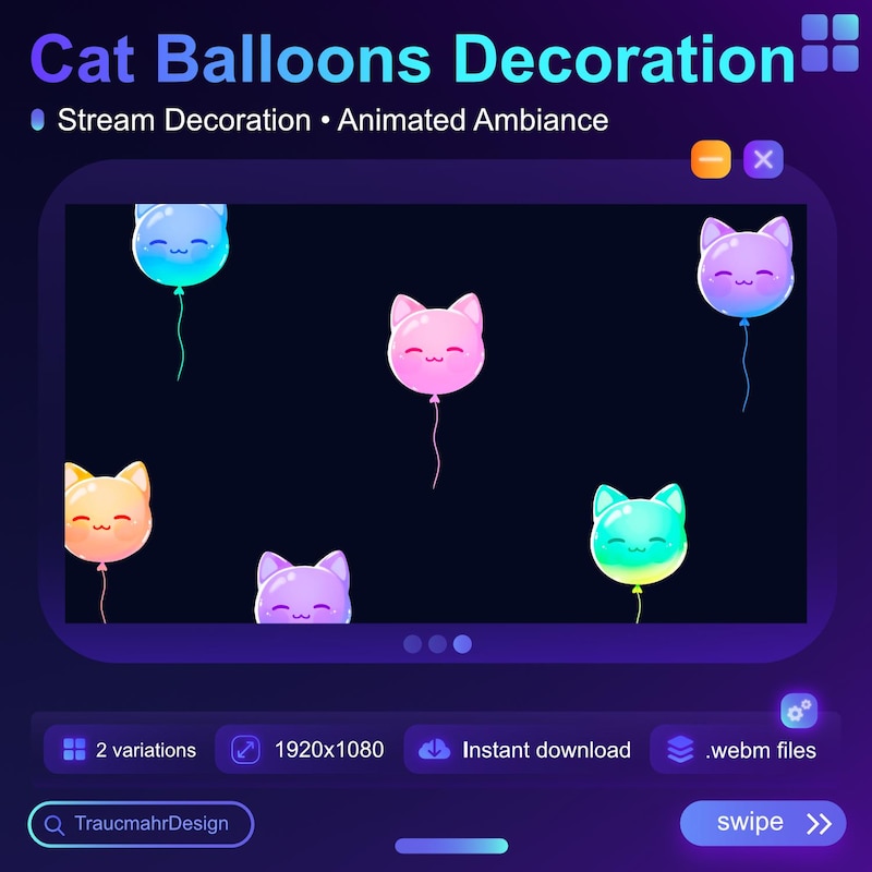 Twitch Overlay Balloon - Etsy