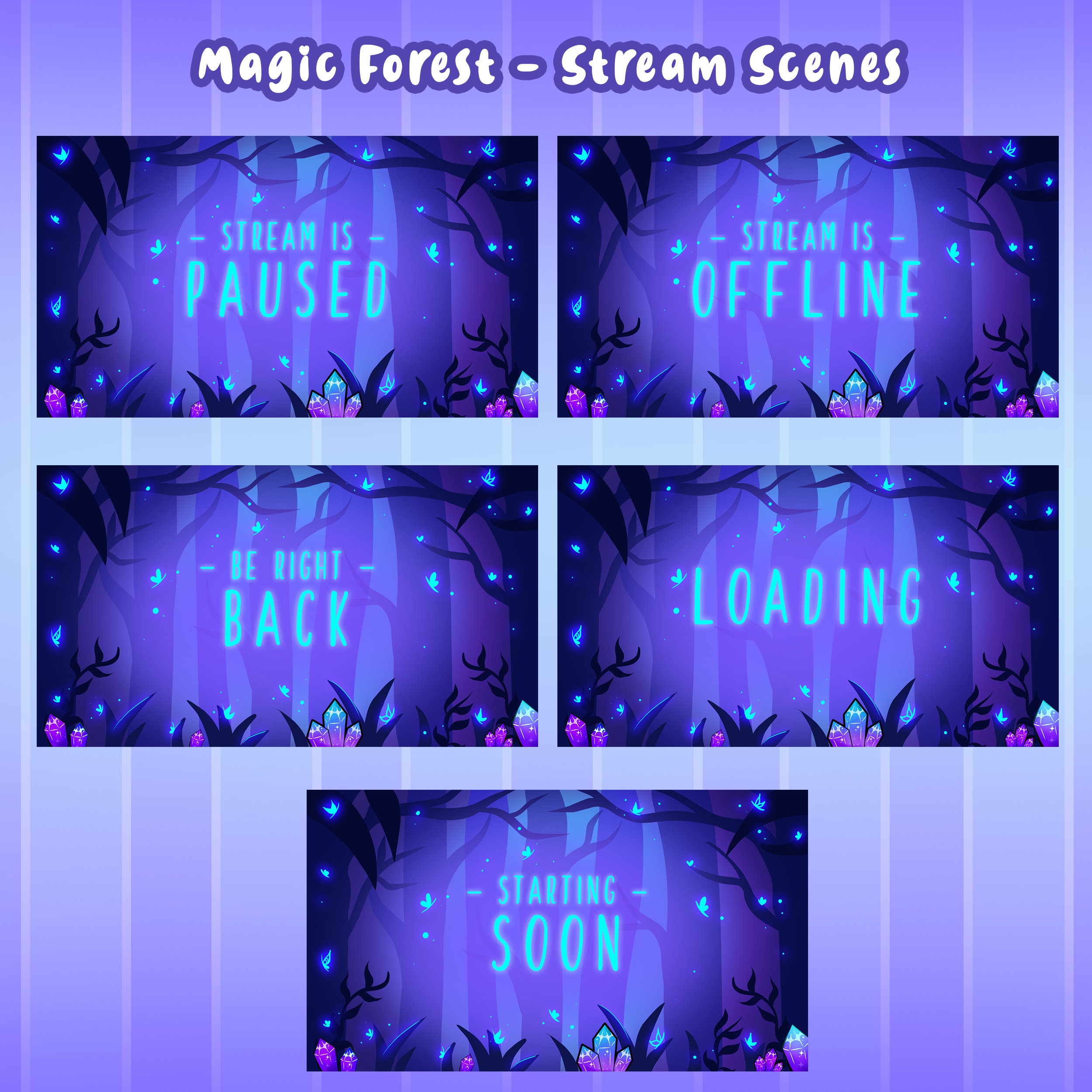 Magical Forest Overlay Panels Scenes and Camera Stream Pack - Etsy
