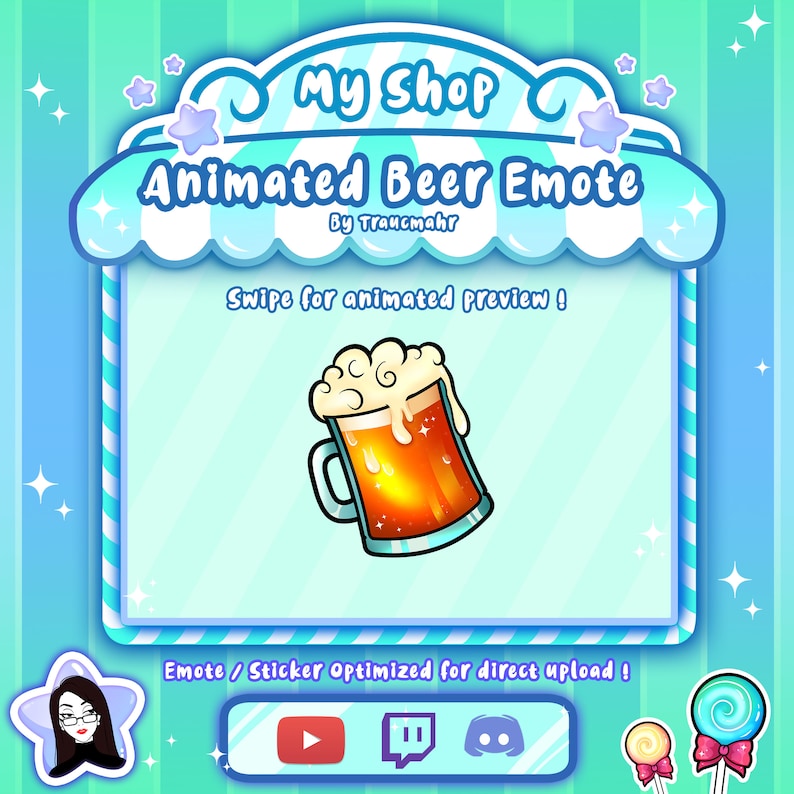 ANIMATED Emote, Beer Emote, Fresh Beer Pouring Emote for Twitch and ...