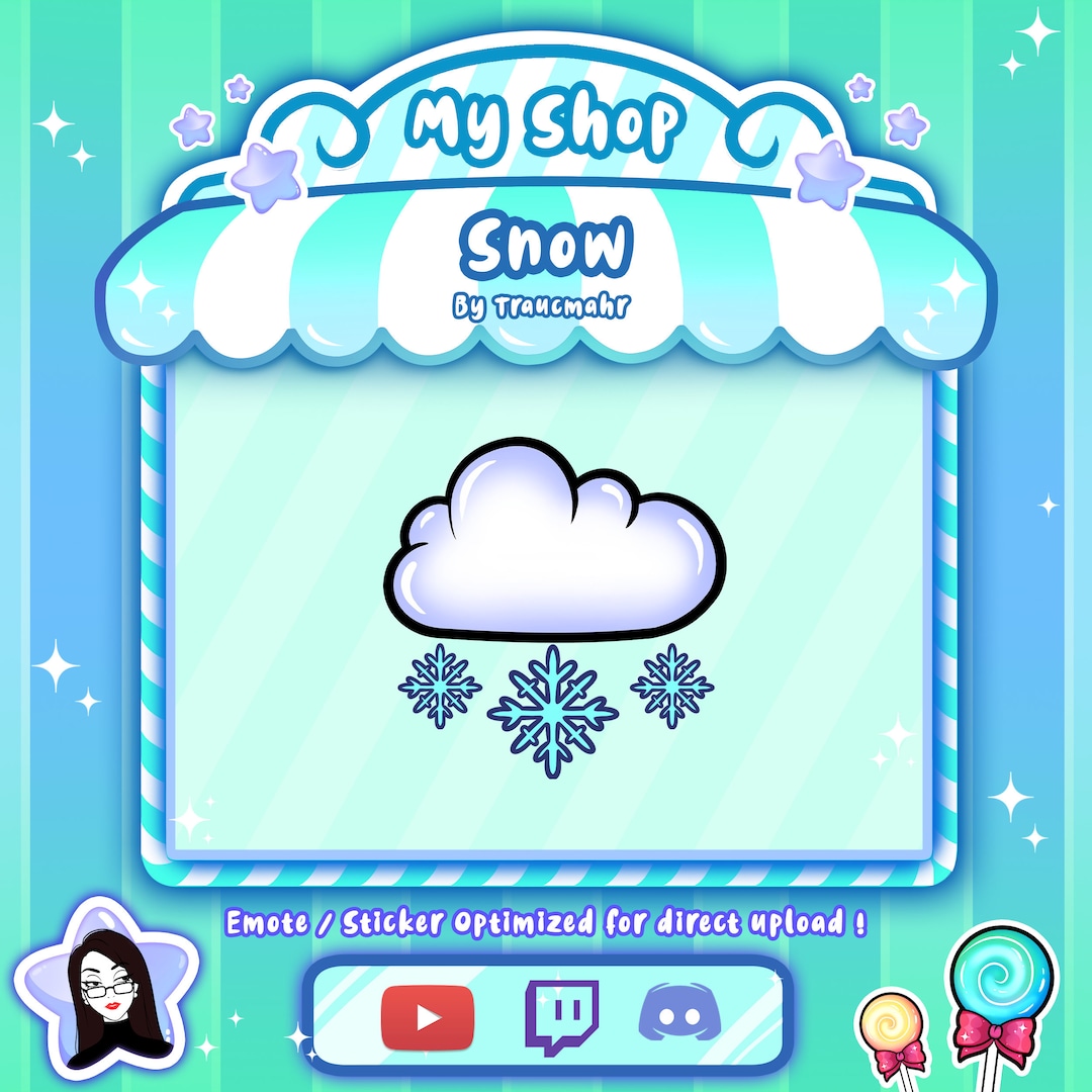 Cute Winter Snow Emote for Twitch, Discord, Mixer and More ! - Etsy